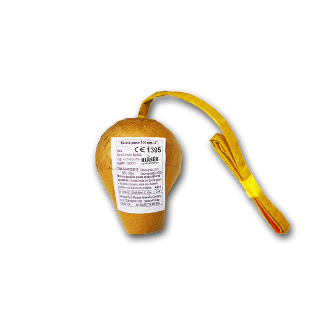 Shell 100mm silver tail to titanium salute